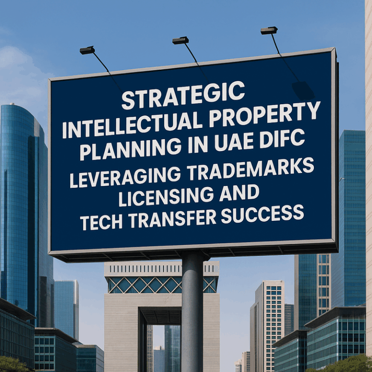 Strategic Intellectual Property Planning in UAE DIFC Leveraging ...