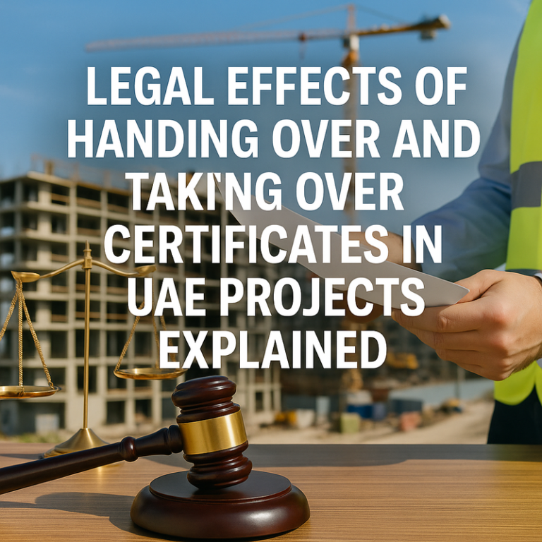 Legal Effects of Handing Over and Taking Over Certificates in UAE ...